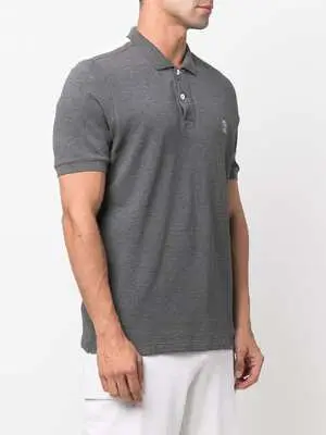 Brunello Cucinelli Logo-print Cotton Polo Shirt