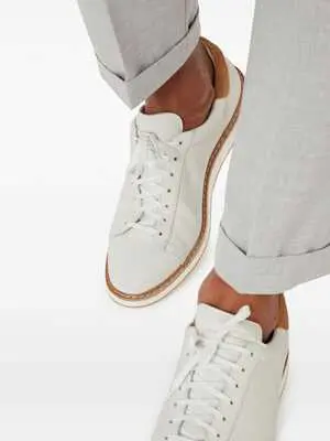 Brunello Cucinelli Contrast-trimmed Low-top Sneakers