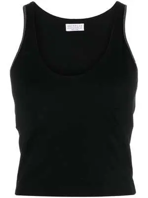Brunello Cucinelli Monili Chain-embellished Tank Top - Black