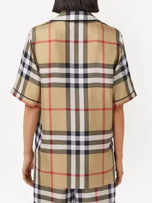 Burberry Vintage Check Silk Pajama Shirt