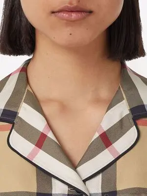 Burberry Vintage Check Silk Pajama Shirt