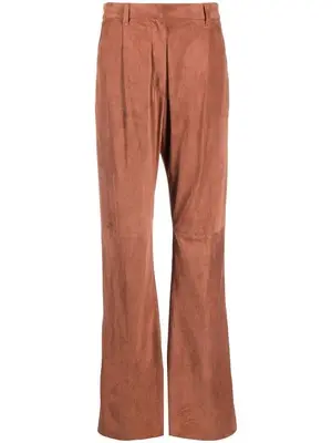 Brunello Cucinelli Leather Palazzo Pants