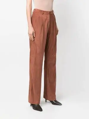 Brunello Cucinelli Leather Palazzo Pants