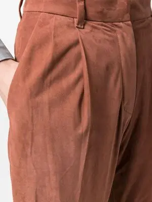 Brunello Cucinelli Leather Palazzo Pants