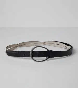Brunello Cucinelli Brunello Cucinelli Woven Leather Belt Black