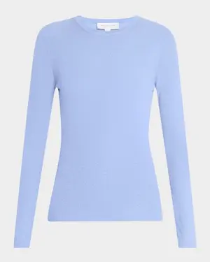 Michael Kors Michael Kors Collection Hutton Ribbed Cashmere Pullover Ice
