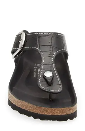 BIRKENSTOCK Staud Arizona Big Buckle Croc Embossed Sandal