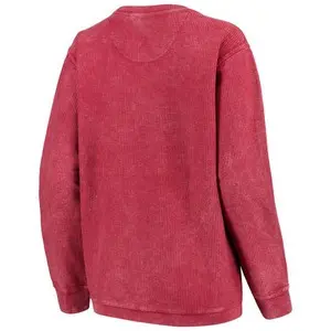 PRESSBOX Oklahoma Sooners Comfy Cord Vintage Wash Basic Arch Pullover Sweatshirt