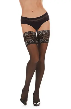 MEMOI French Lace Thigh High Stockings