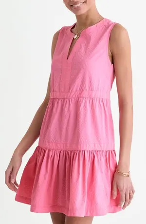 Vineyard Vines Harbor Seersucker Sundress - Pink