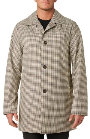Vince Camuto Single Breasted Trench Coat - Multi Mini Check