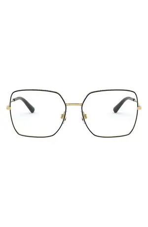 Dolce & Gabbana 54mm Square Optical Glasses - Gold Black