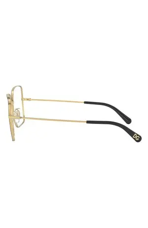 Dolce & Gabbana 54mm Square Optical Glasses - Gold Black