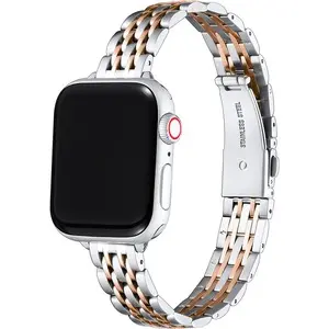 POSH TECH Two-tone Stainless Steel Apple Watch Bracelet - Silver/rose Gold