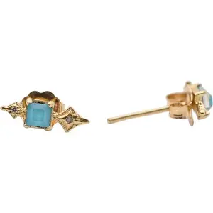 Armenta Crivelli & Diamond Stud Earrings - Turquoise