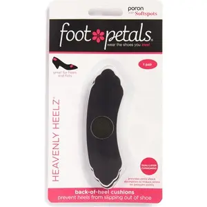 FOOT PETALS Heavenly Heelz Heel Cushions - Black/ Black