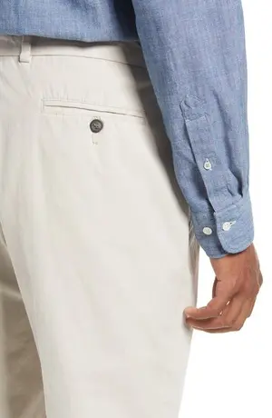 Berle Charleston Washed Poplin Chino Pants - Stone