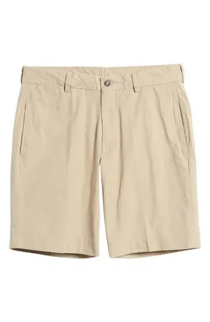 Berle Charleston Flat-front Shorts - Khaki