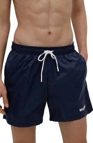 BOSS Haiti Recycled Polyamide Swim Trunks Dark Blue