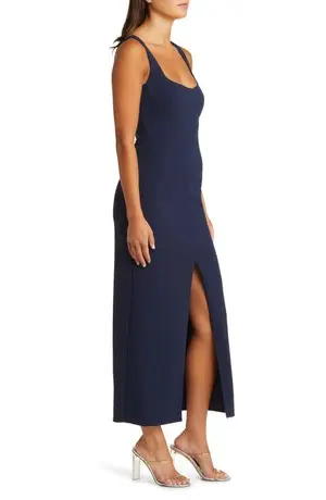WAYF The Bravado Slit Front Maxi Dress