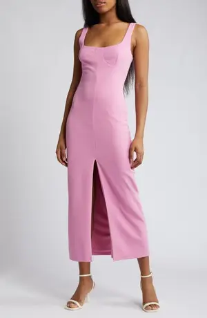 WAYF The Bravado Slit Front Maxi Dress