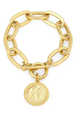 KARINE SULTAN Coin Charm Bracelet - Gold