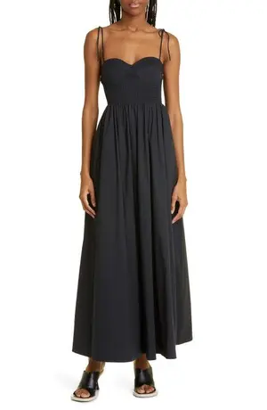 Staud Landy Tie Shoulder Maxi Dress