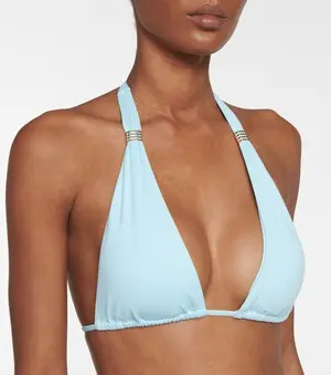 Melissa Odabash Grenada Halter Bikini Top - Blue