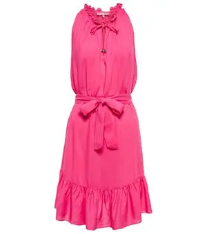 Heidi Klein Self-tie Ruffled Mini Dress - Pink