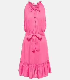 Heidi Klein Self-tie Ruffled Mini Dress - Pink
