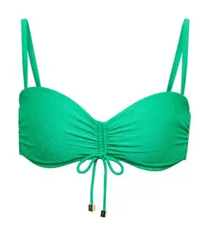 Heidi Klein Textured Bikini Top - Green