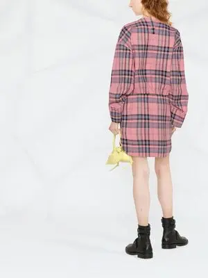 Attico Plaid-pattern Mini Shift Dress