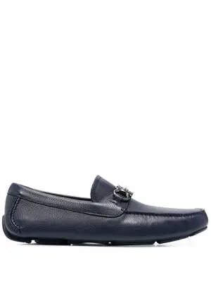 FERRAGAMO Gancini Buckle Loafers - Blue