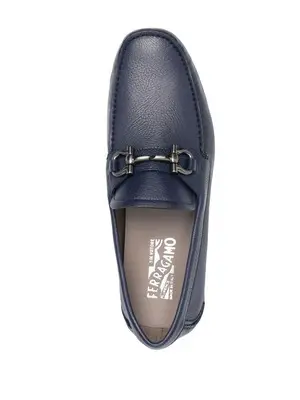FERRAGAMO Gancini Buckle Loafers - Blue