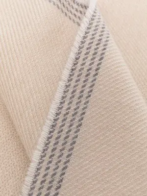 Brunello Cucinelli Stripe-detail Silk Scarf - Neutrals