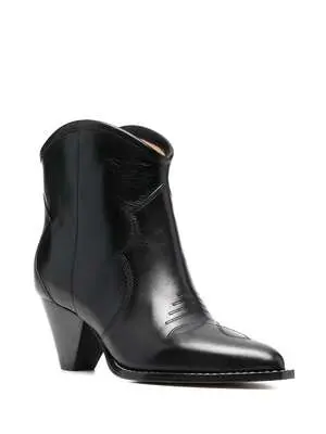 Isabel Marant Étoile Darizo 70mm Leather Boots - Black