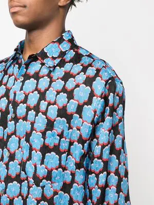 LANVIN Floral-print Cotton Shirt