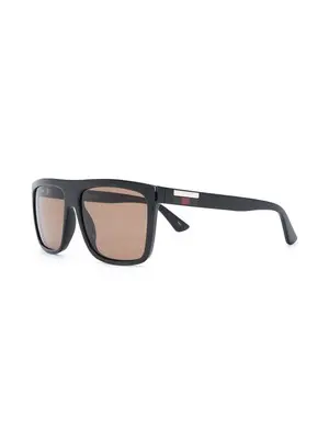 Gucci Logo-plaque Square-frame Sunglasses