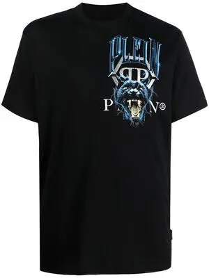 Philipp Plein Logo Print T-shirt - Black