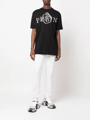 Philipp Plein Logo-print Cotton T-shirt - Black