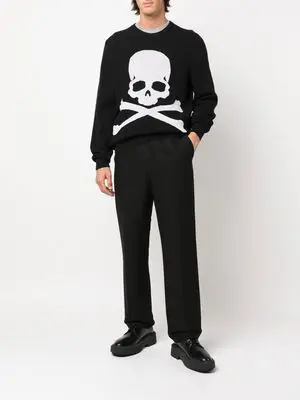 Philipp Plein Intarsia Skull-knit Jumper