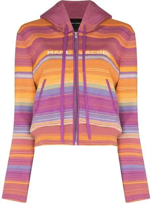 Marc Jacobs Cropped Zip Hoodie - Purple