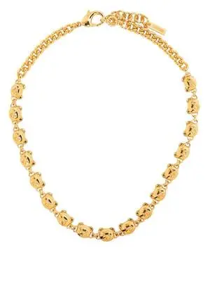 Moschino Teddy Bear Choker Necklace - Gold