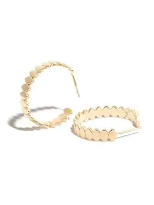 SYDNEY EVAN Medium 14kt Yellow Marquis Hoops