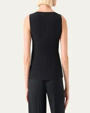 Akris Scoop-neck Sleeveless Tank Top