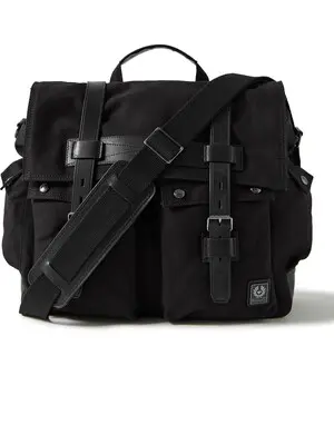 Belstaff Colonial Leather-trimmed Canvas Weekend Bag