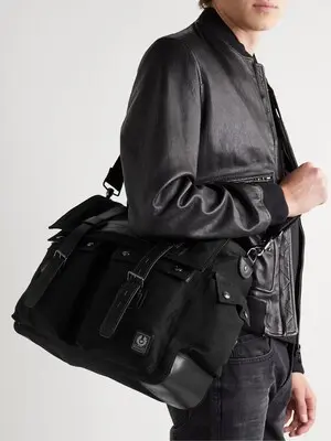 Belstaff Colonial Leather-trimmed Canvas Weekend Bag