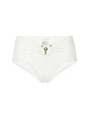 Christopher Esber Pierced Orbit High Rise Bikini Bottoms - White