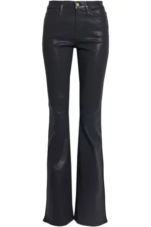FRAME Le High Flare Coated Jeans