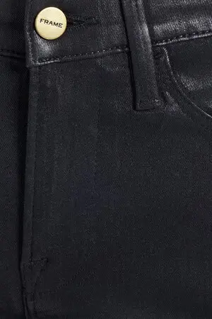 FRAME Le High Flare Coated Jeans